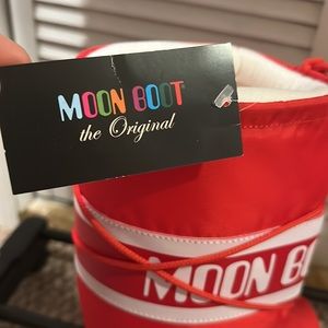 Moon Boot | Shoes | Nwt Icon Red Nylon Moonboots | Poshmark